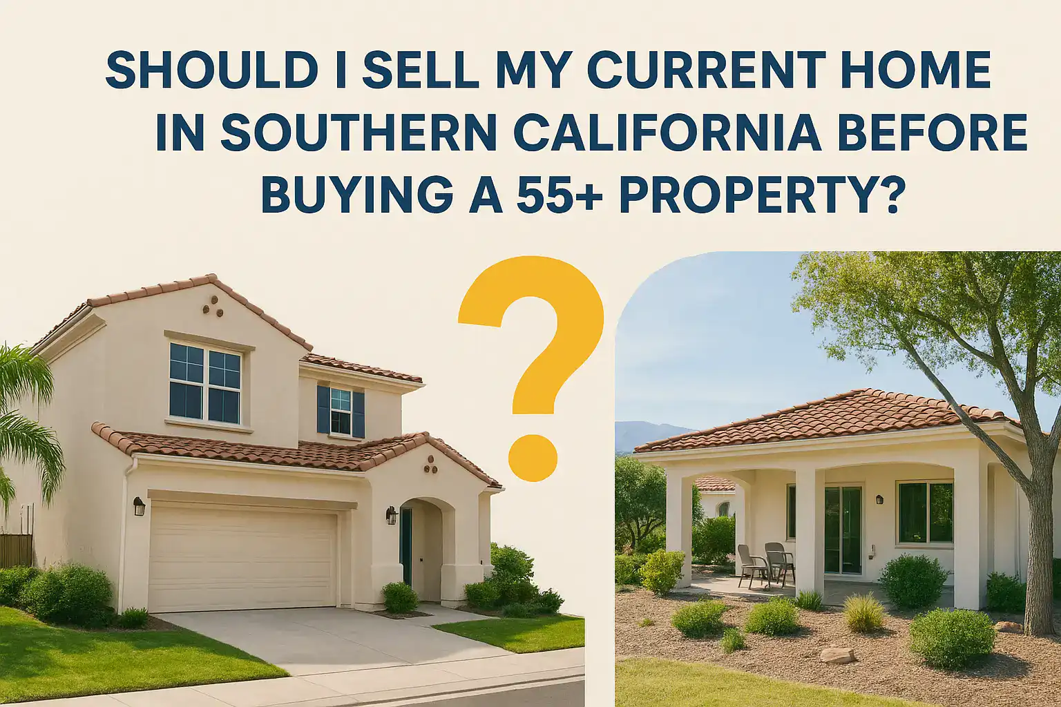 Should I Sell My Current Home Before Buying A 55+ Property?